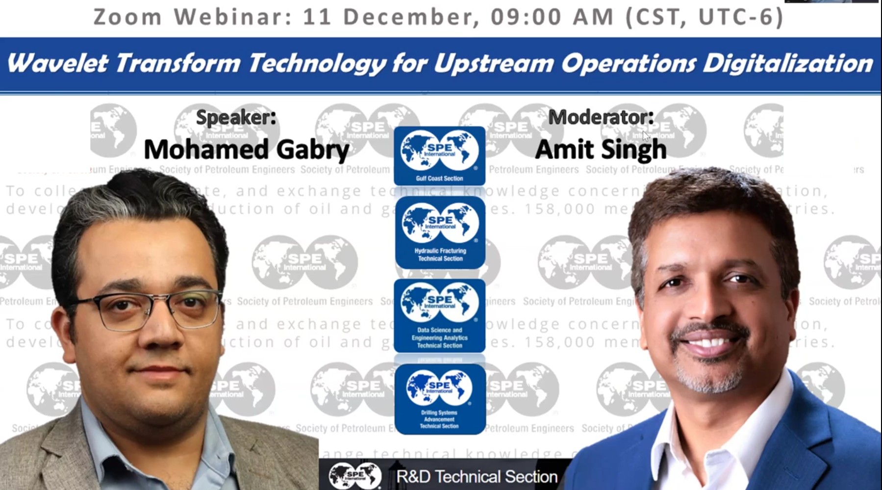 Technical Section Webinar: Wavelet Transform Technology for Upstream Operations Digitalization ...