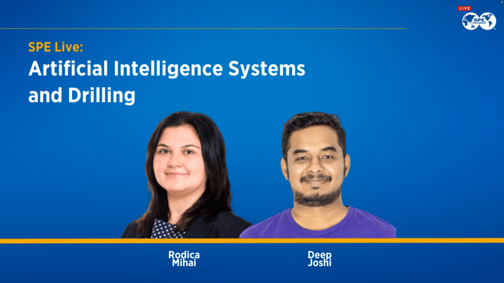 SPE Live: Artificial Intelligence Systems and Drilling – SPE Energy Stream