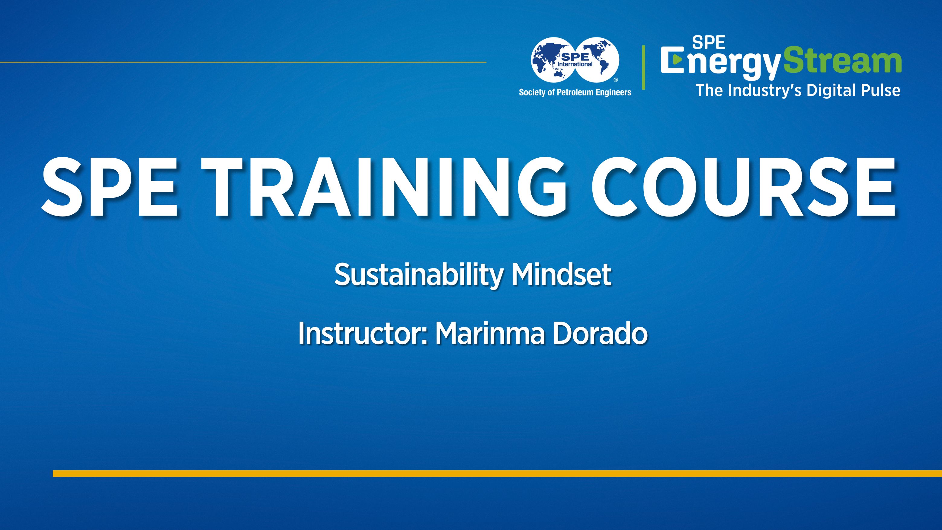 Sustainability Mindset – SPE Energy Stream
