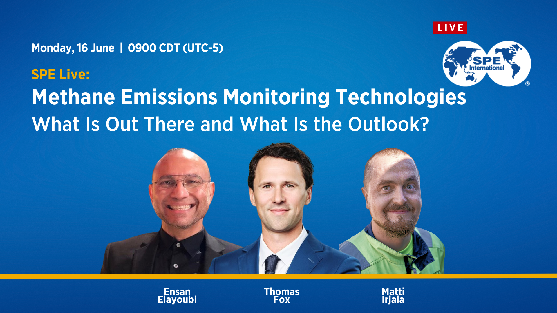 SPE Live: Methane Emissions Monitoring Technologies – What is Out There ...